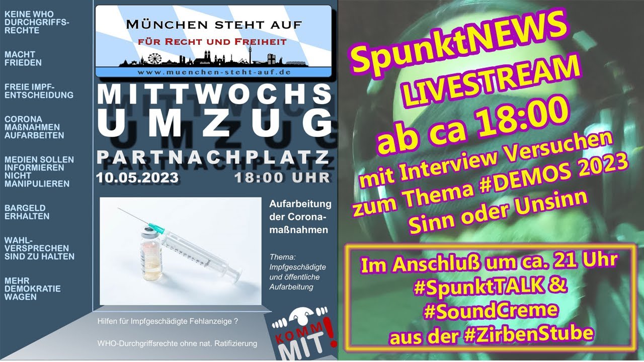 #SpunktNEWS #MUC1005 #MITTWOCHSUMZUG 10.05.2023 - YouTube