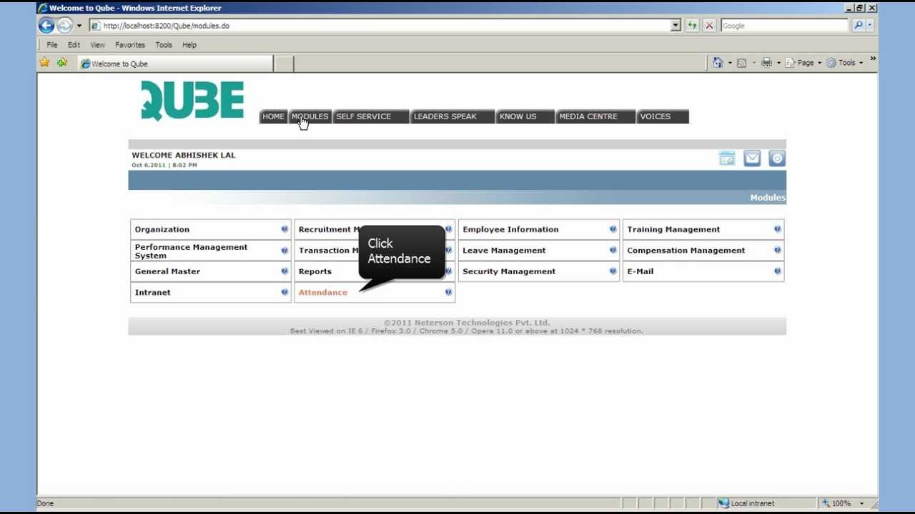 Qube Attendance Module - YouTube