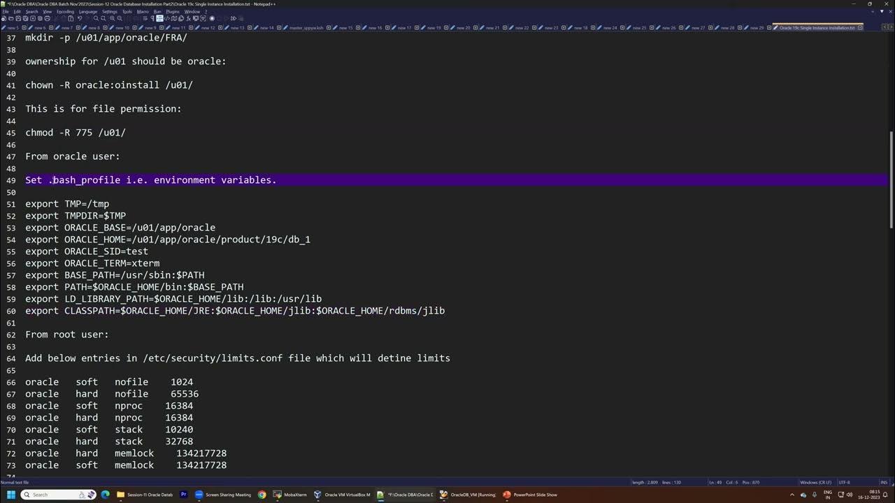 Oracle DBA Tutorial Session-12 Oracle Database Installation Part2 || Nov'2023 Batch - YouTube