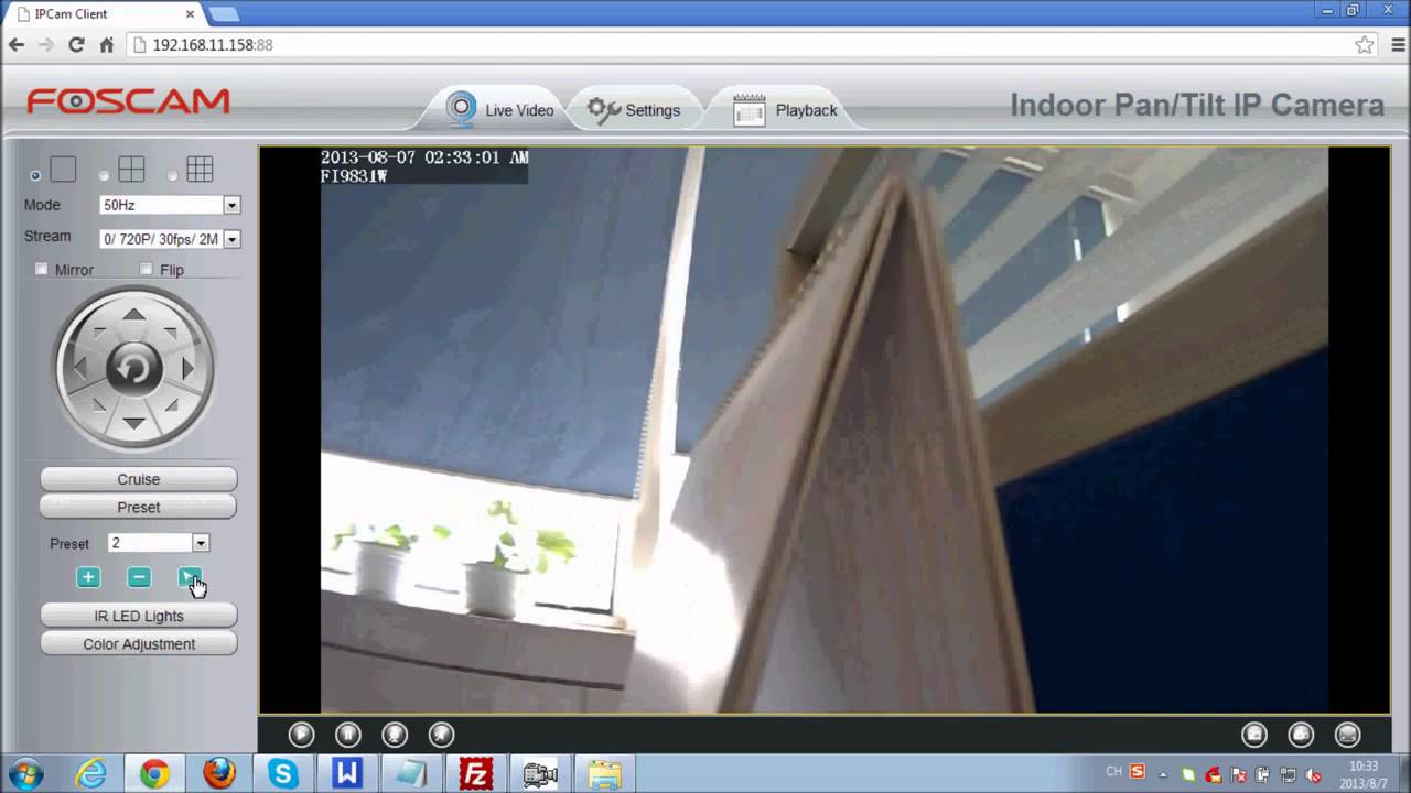 Video tutorial of Foscam IP cameras HD (H.264) - Preset and cruise ...