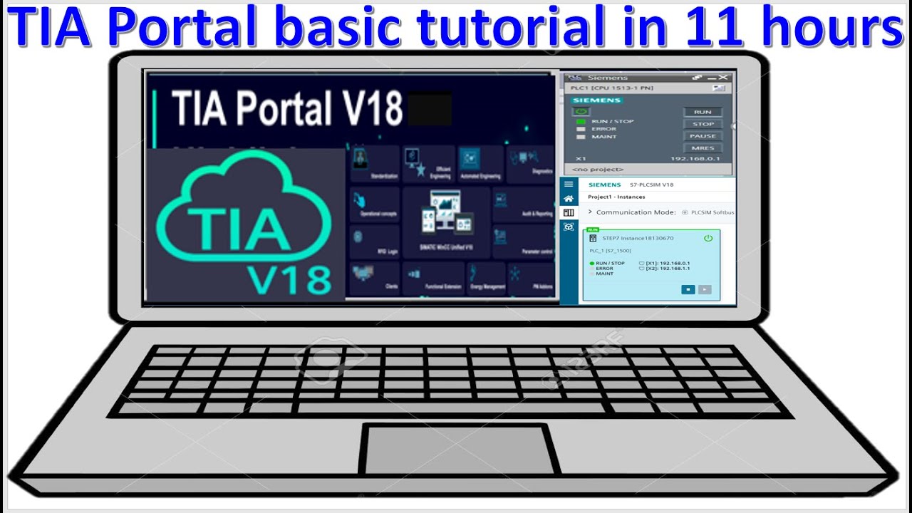 TIA Portal basic tutorial in 11 hours| PLCSIM with TIA Portal| PLC ...