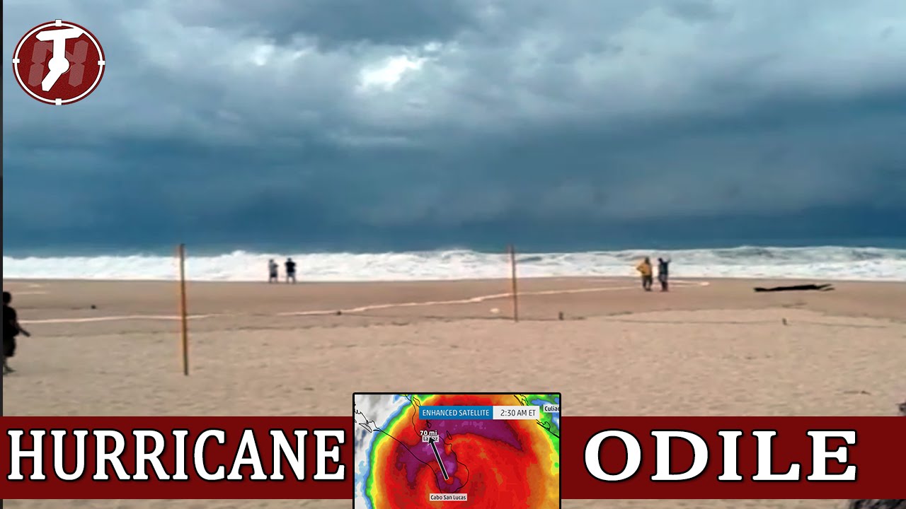 Hurricane Odile Landfall Baja California 2014 - Large waves at the ...