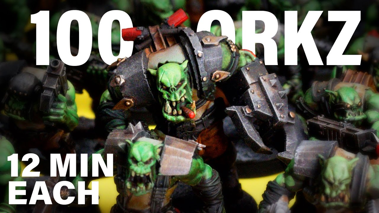 Batch Painting 100 Orks as Fast as Possible - YouTube