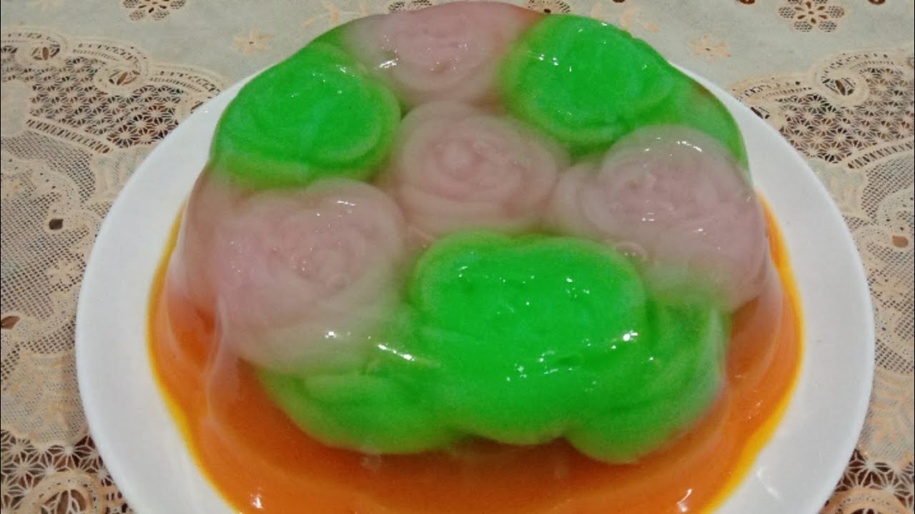 Puding Kaca Mawar Super Cantik & Manis - YouTube