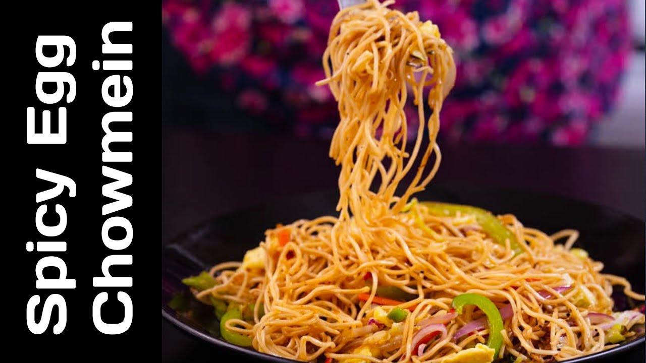 Homemade vegetables chowmein | How to make spicy egg chow mein at home ...