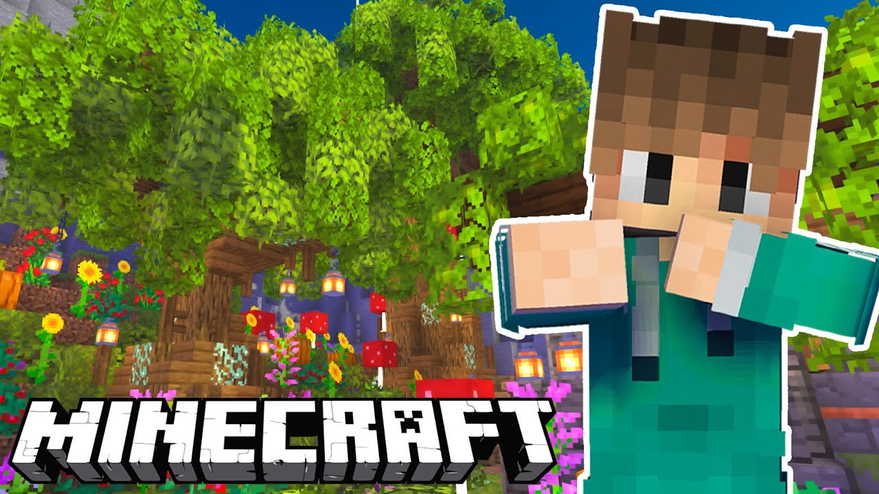 I Built An Overgrown Forest & Lush Trees - Minecraft 1.19 Survival Let ...