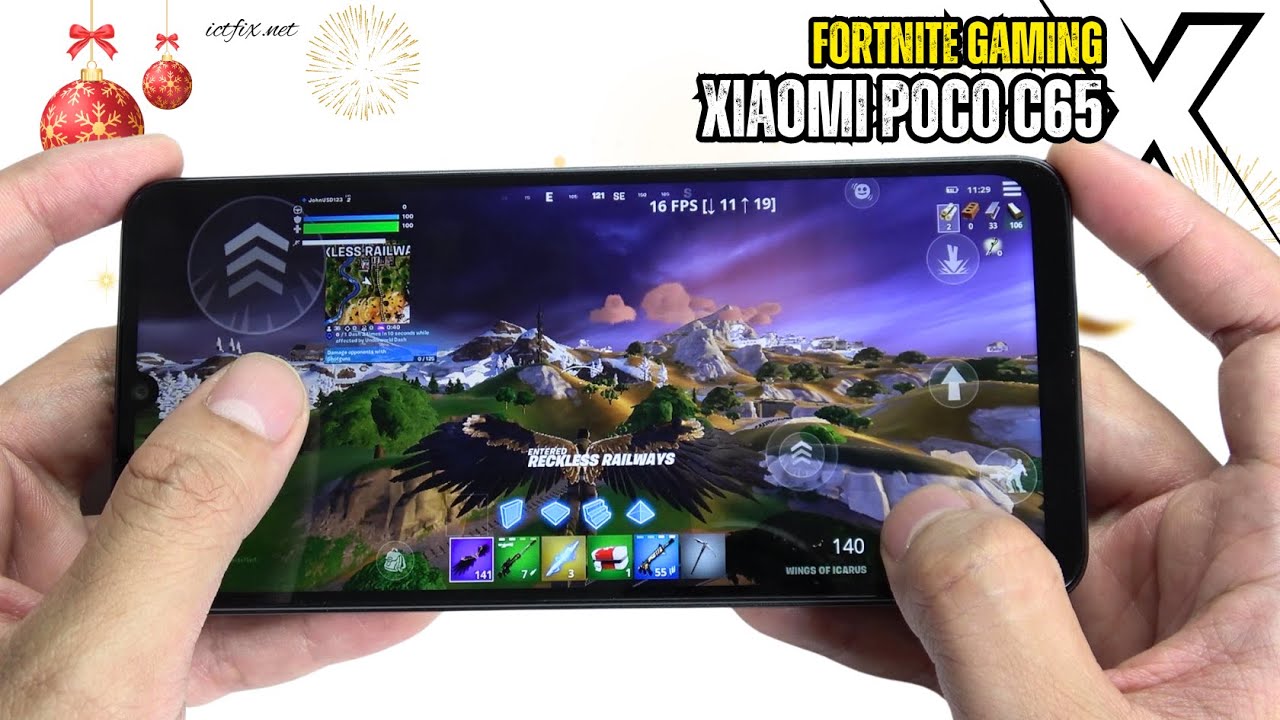 Poco C65 Fortnite Mobile Gaming test | Helio G85, 90Hz Display - YouTube