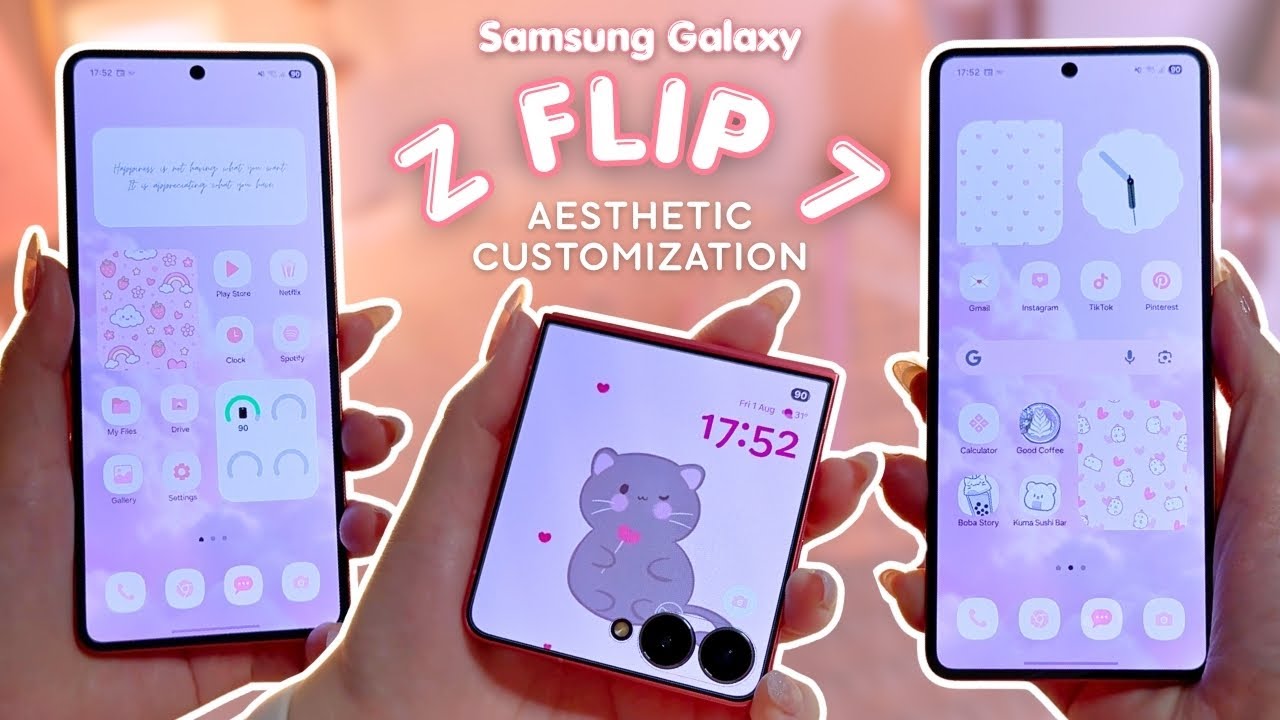 Samsung Galaxy Z Flip 7 Customization 🌸 ️ Aesthetic Customization with ...