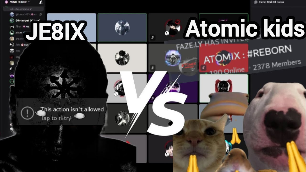 Je8ix v/s Atomic Minecraft kids | Atomic kids were frightened by Je8ix ...