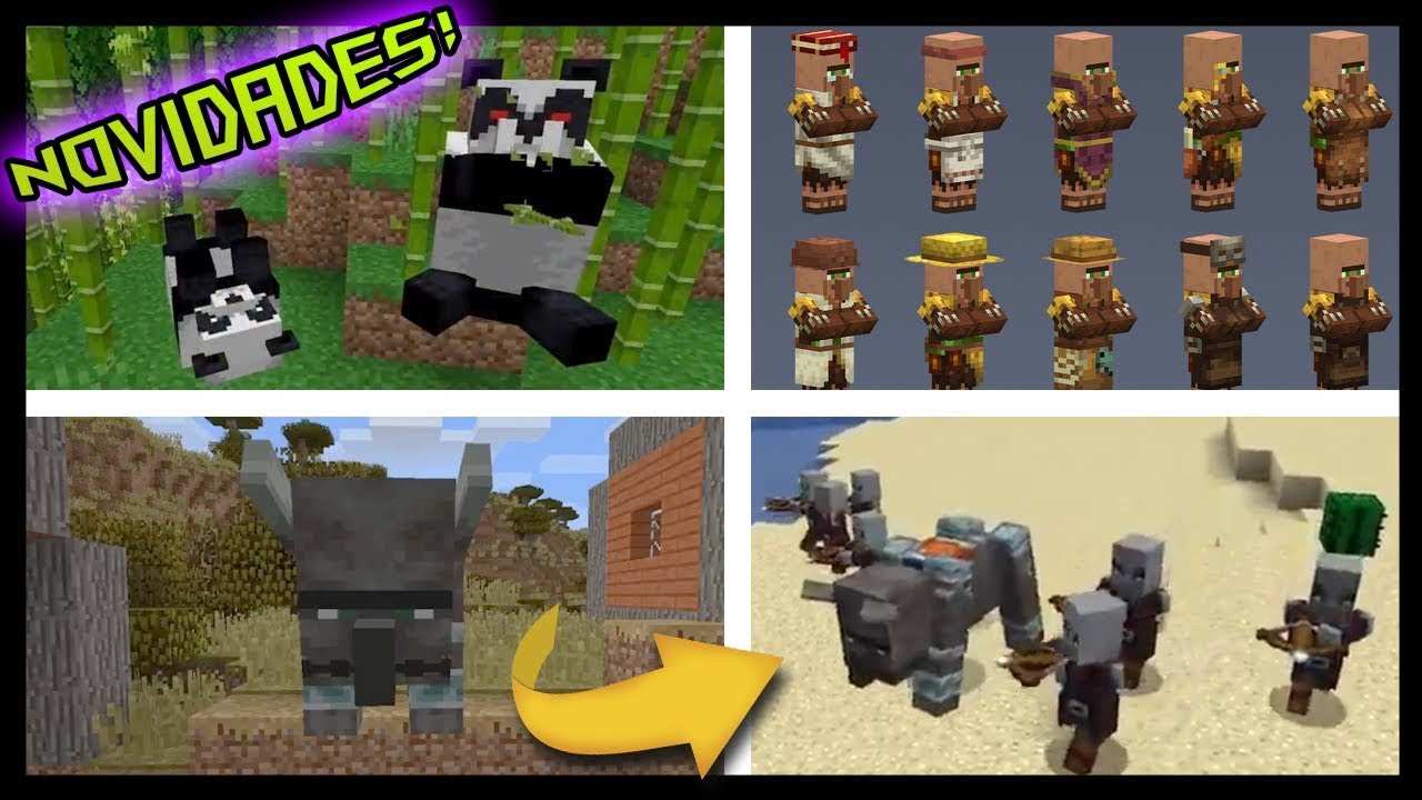 NOVOS MONSTROS, SAQUEADORES, PANDAS, VILAS, ALDEÕES E MUITO MAIS ...