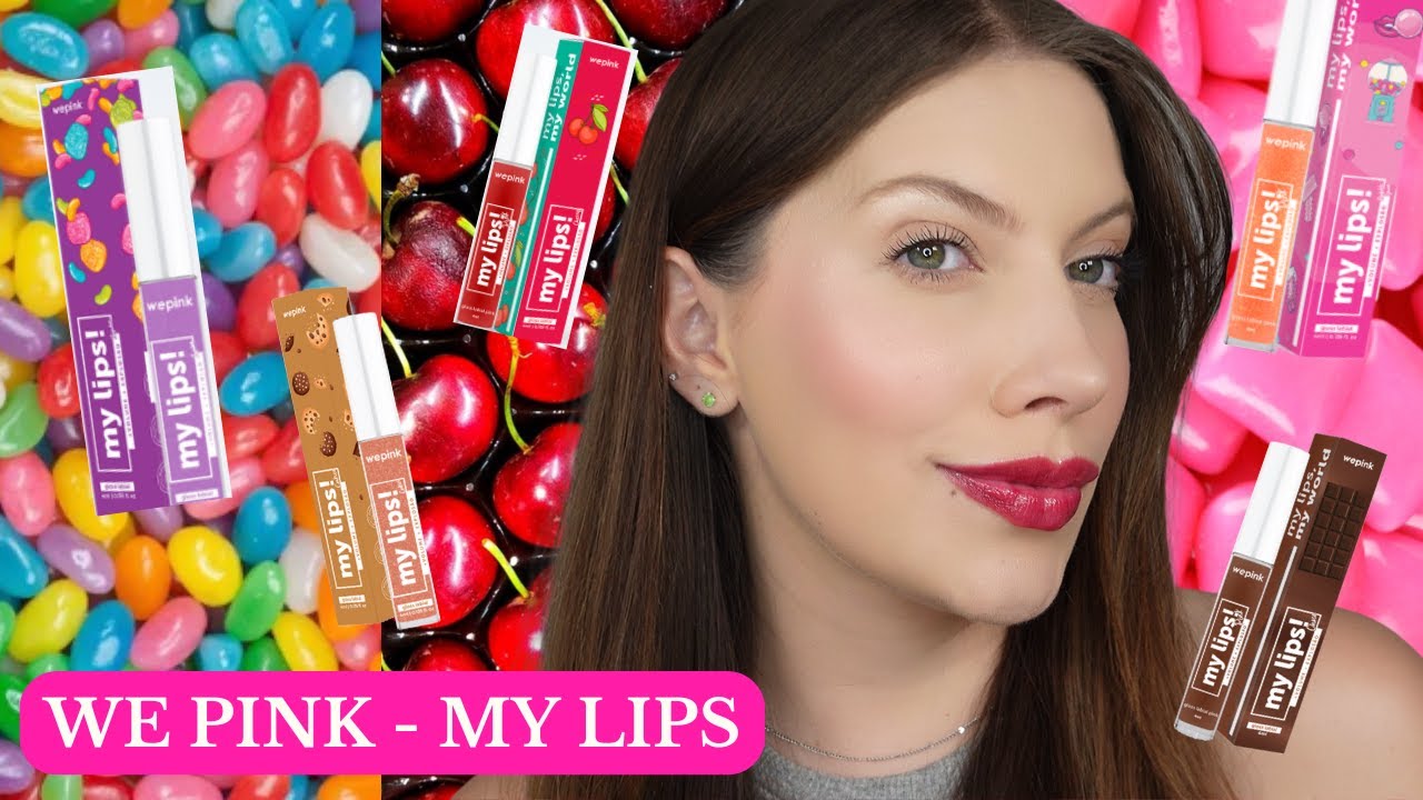 TESTEI GLOSSES da WEPINK os MY LIPS WEPINK Cherry, Jujuba e Bubble Gum ...
