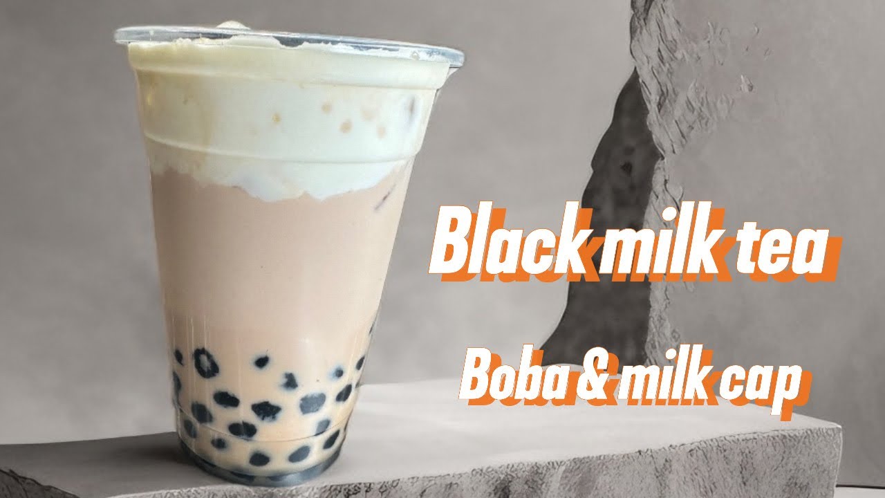 Boba Milk Tea With Milk Cap MT -Drink - YouTube