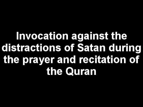 Invocation against the distractions of Satan during the prayer and ...