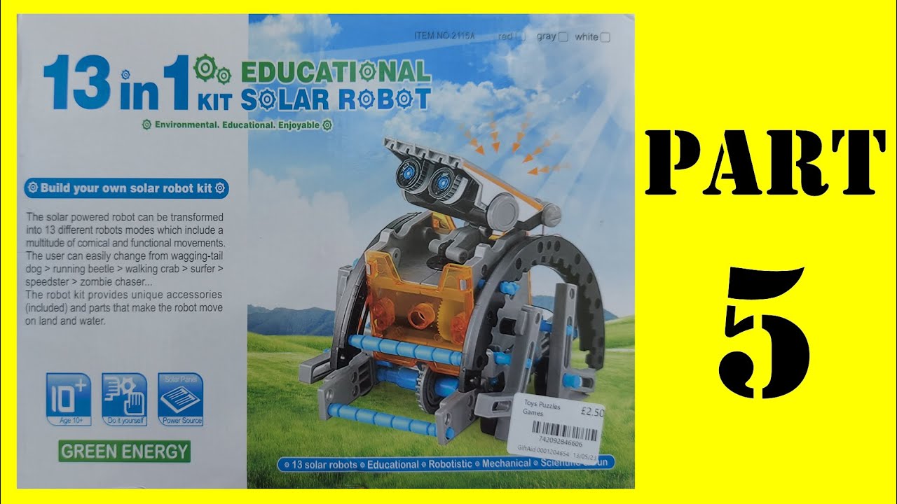 13 in 1 Solar Robot Kit PART 5 Walker bot - YouTube