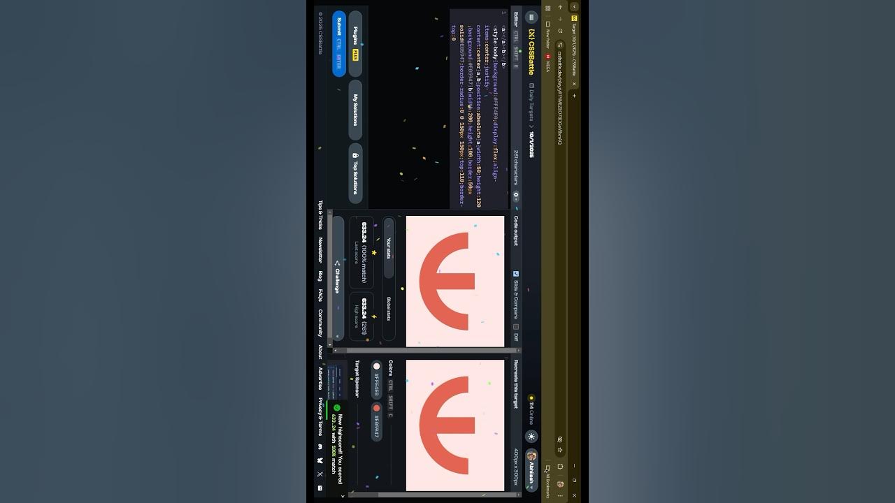 CSSBattle { Daily Target Solution (10/01/2025)} 👍🏻 #cssbattle #learnhtml5andcss3 #tutorial #css ...