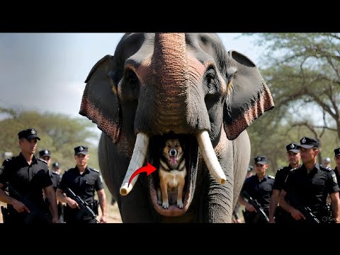 How a policeman saved a dog's life from the mouth of an elephant. - YouTube