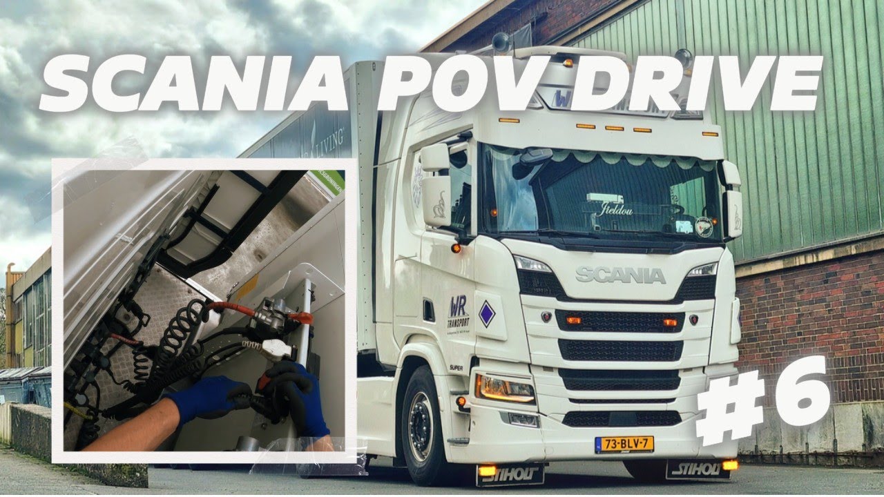 POV | Scania Truck Drive | Picking up the trailer | Dutch Citytrip #6 ...