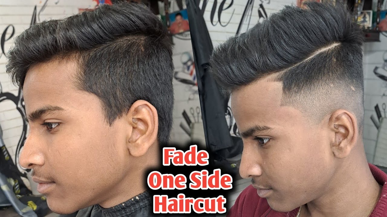 One Side Hair Cutting Kaise Kare | Fade One Side Haircut For Kids ...