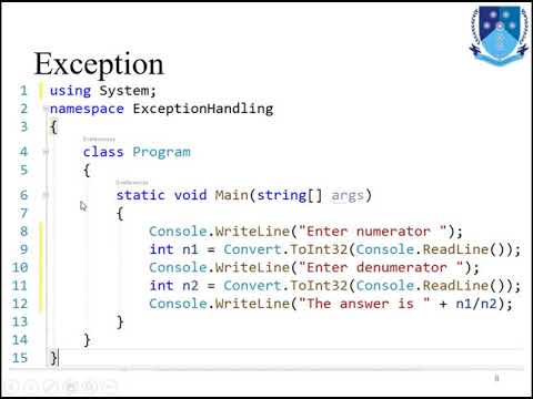 Week 7-Lecture 14-Exception Handling Video - YouTube