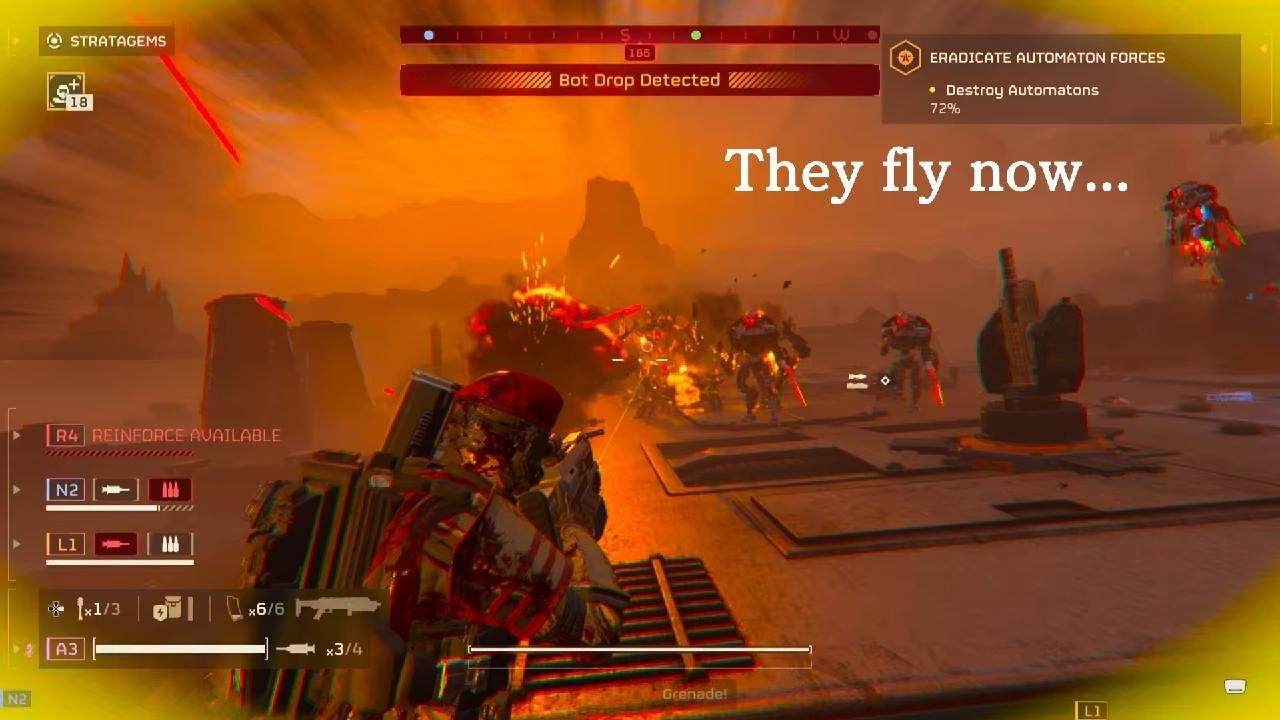Bots fly now! Trying the Dominator @HELLDIVERS 2 - YouTube