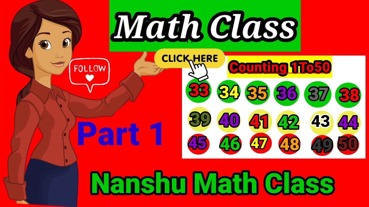 Counting 1 to 50/ Learn To Count 1 to 50/Count 1- 50 video - YouTube