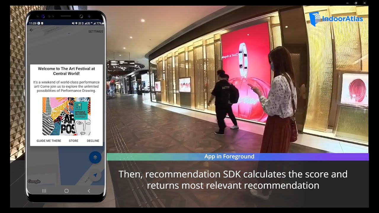 IndoorAtlas Recommendation SDK Demo - YouTube