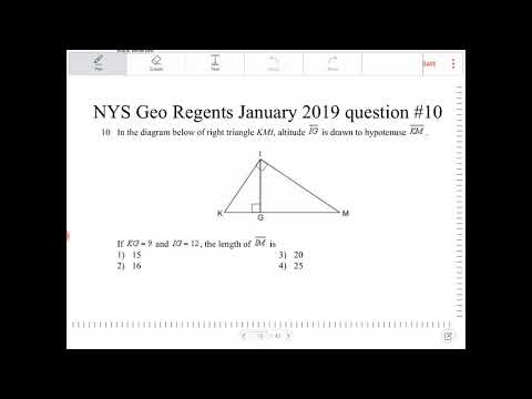 NYS Geometry Regents January 2019 Question 10 - YouTube