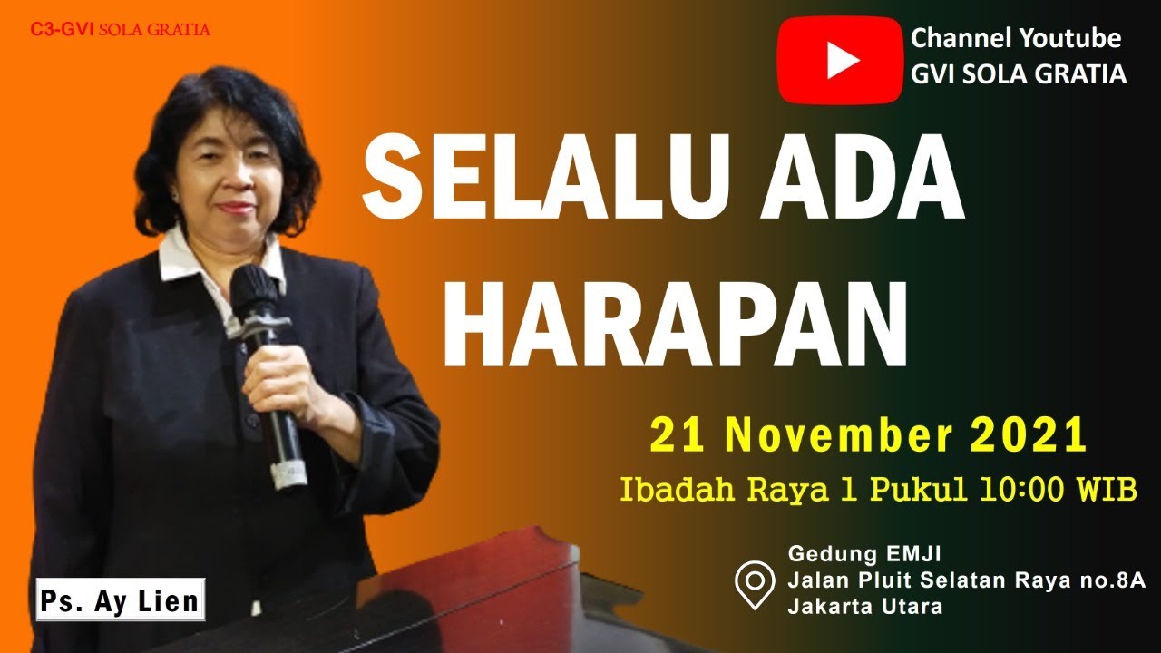 SELALU ADA HARAPAN // Ps. Ay Lien - YouTube