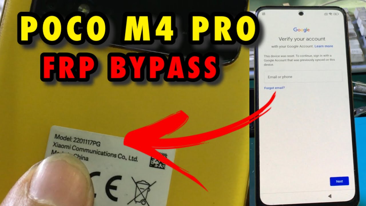 Xiaomi Poco M4 Pro (2201117PG) FRP bypass | Reset Google Account ...