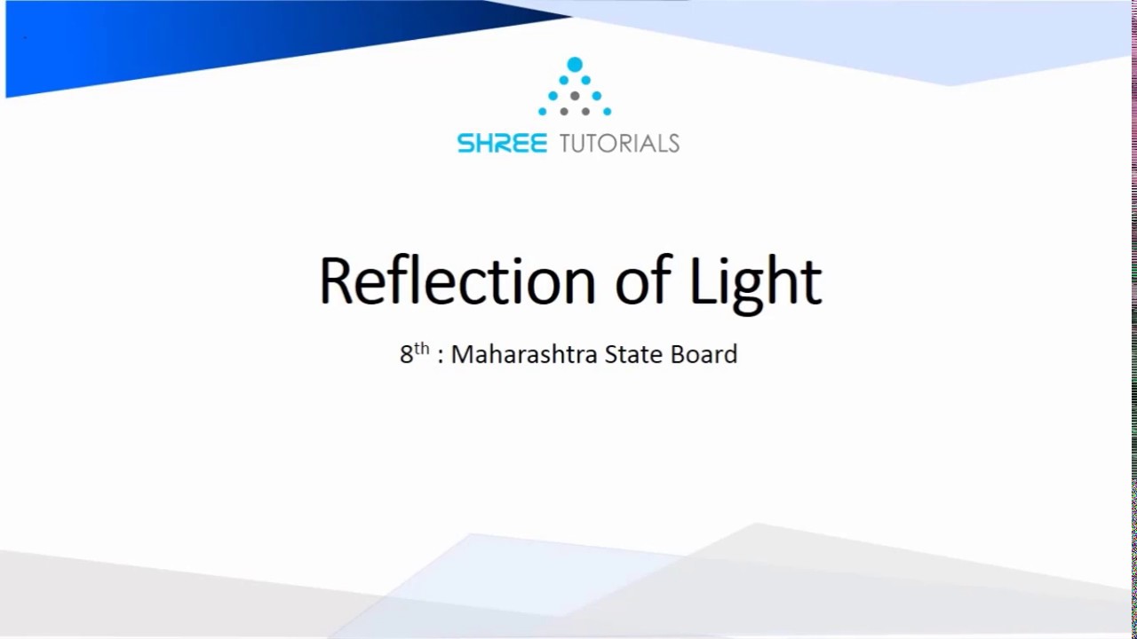 Class 8 | General Science | Reflection of Light | Maharashtra State ...