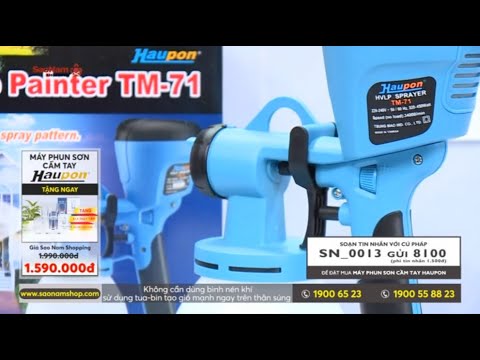 Máy phun sơn cầm tay Haupon TM-71: mua trên TV shopping đắt hơn mua từ NPP chính hãng, anh em ...