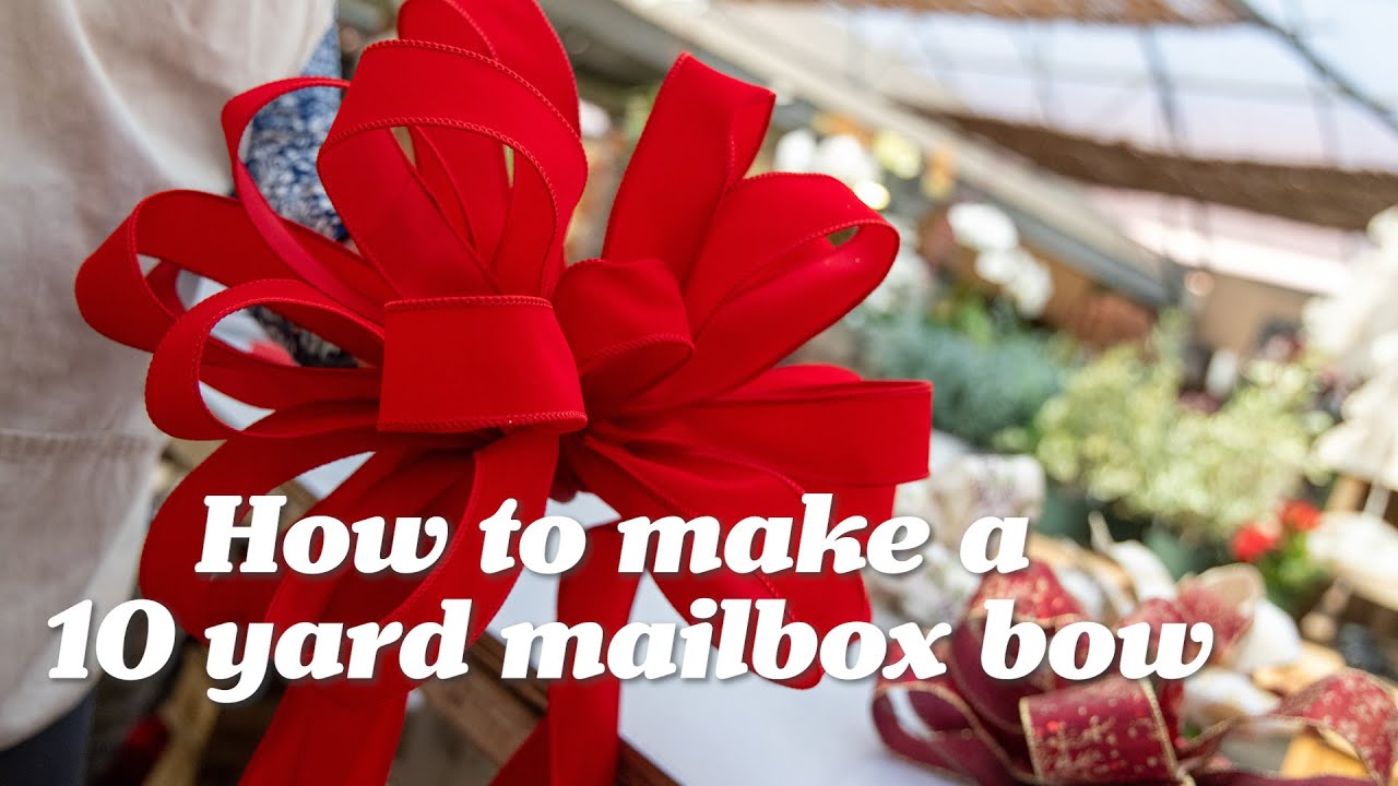 How to Make a Mailbox Bow - Christmas Bow Tutorial 4 - YouTube