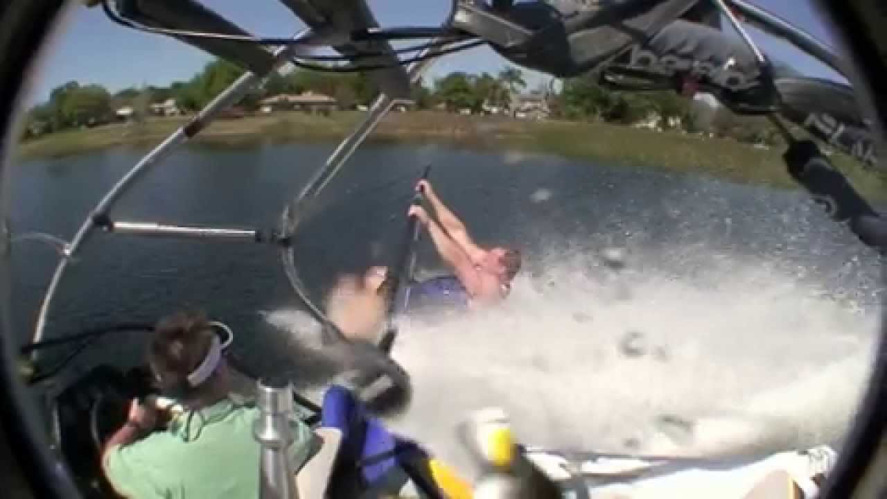 World's Strongest Man Phil Pfister Learns How to Barefoot Water Ski ...