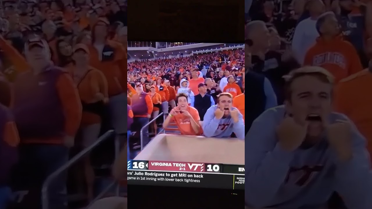 Virginia Tech Fan Flips Off Viewers on National TV; Instant Regret ...