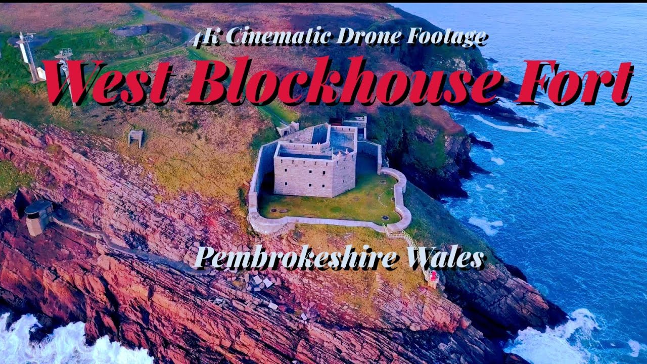 Cinematic 4K Drone Footage West Blockhouse Fort Pembrokeshire Wales ...