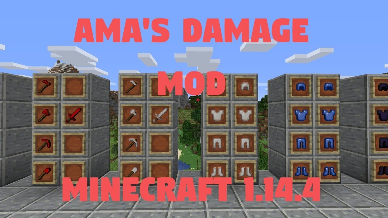 AMA'S DAMAGE MOD PARA MINECRAFT 1.14.4 (INDICADOR DE DANO PARA ...