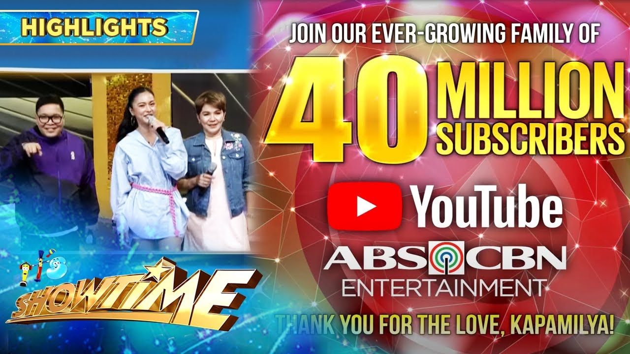 It's Showtime celebrates 40 million subscribers on ABS-CBN's YouTube ...