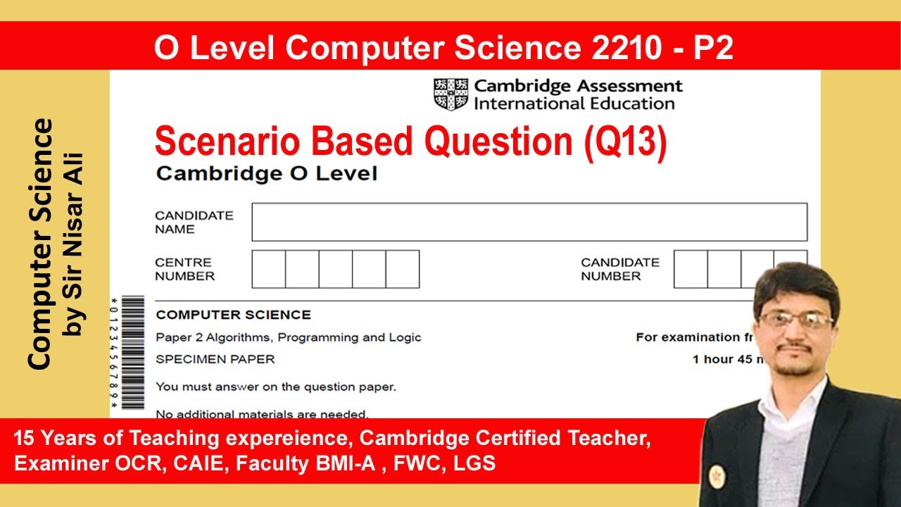 ScenarioBasedQuestion O LEVEL Computer Science 2023 - YouTube