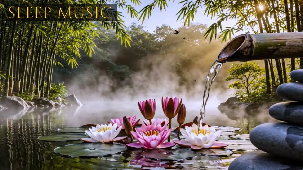 Bamboo Water Sounds for Sleeping 🌿 Deep Relaxation & Peaceful Sleep ...