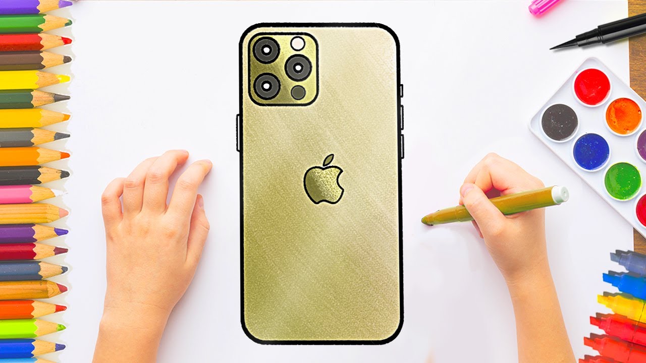COMO DIBUJAR UN IPHONE 12 PRO paso a paso - YouTube