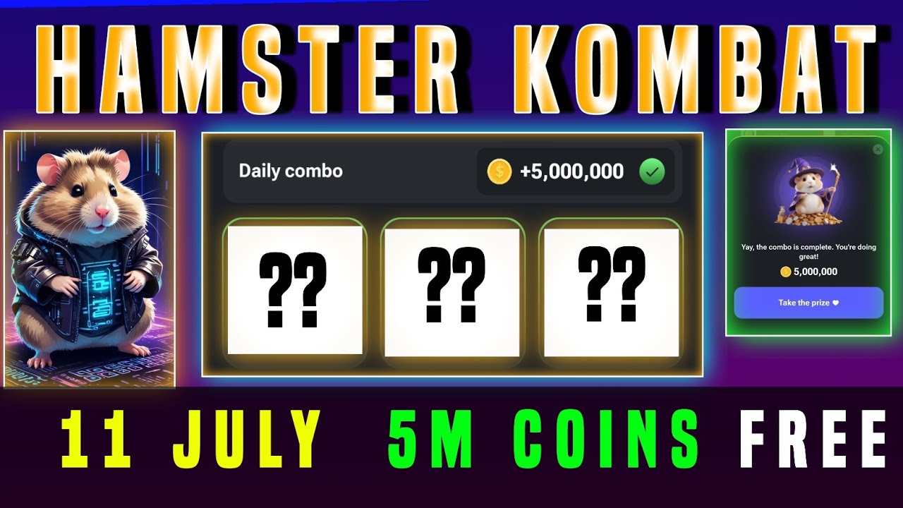 11 July Hamster Kombat Today Combo Card 5m points Free | Hamster Kombat ...