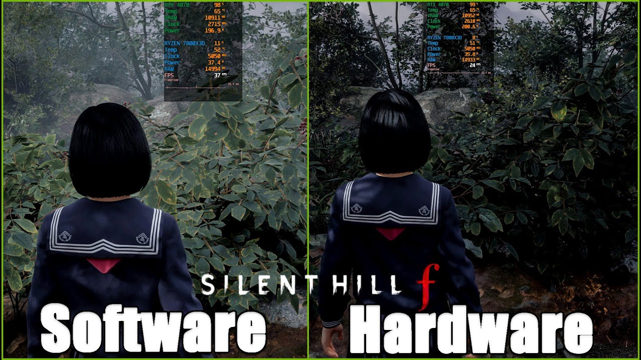 Silent Hill f - Software Lumen (Very High) vs Hardware Lumen (Epic ...