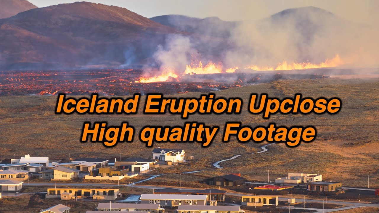Iceland new volcanic eruption inside town Grindavik exclusive 4k drone ...