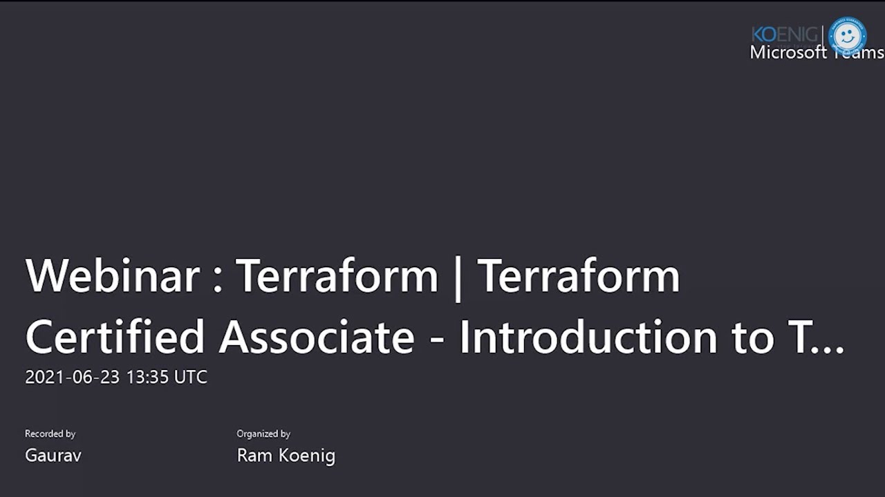 Webinar _ Terraform _ Terraform Certified Associate - Introduction to ...