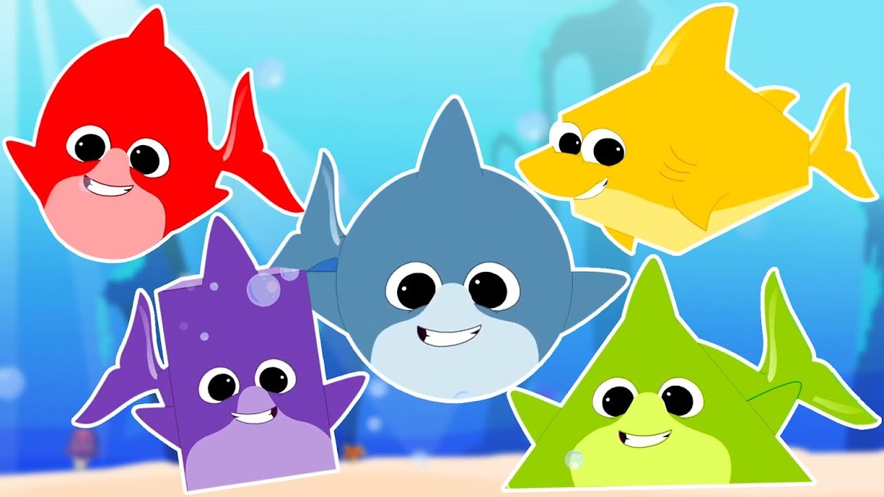 Five Little Sharks, Nursery Rhymes And Animal Cartoon Videos by Mr Baby ...
