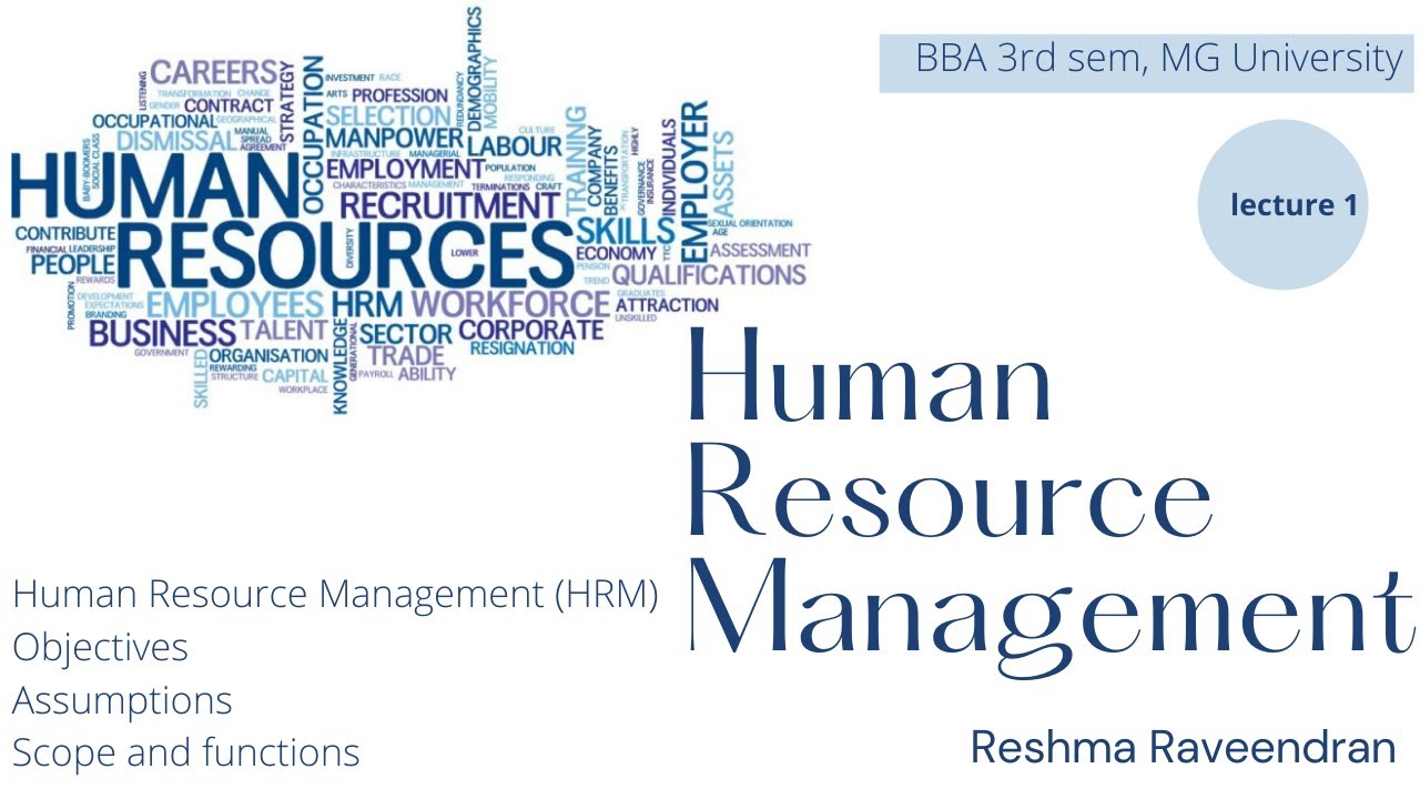 Human Resource Management (Lecture 1) , BBA 3rd sem - YouTube