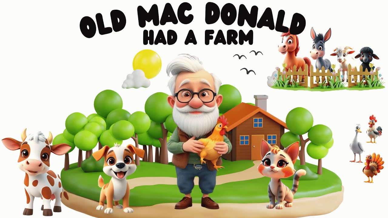 Old MacDonald Had a Farm | Learn Animal Sounds with Old MacDonald's ...