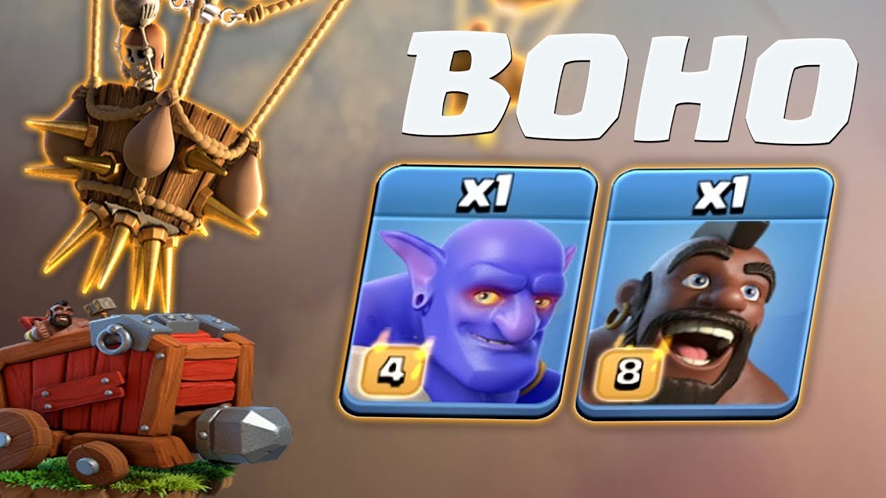 Clash of Clans HOBO TH12 Attack Strategy - Hog Riders And Bowler - YouTube