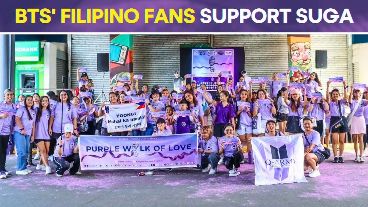 #BTS Filipino Fans Organise Purple Walk Of Love To Support #SUGA Amid ...
