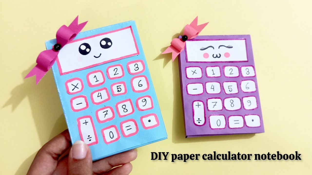 How to make paper calculator with notebook. DIY easy paper craft ideas ...